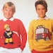 Vintage Pattern Fireman Sam Jumpers Adults and Childrens Knitting ...