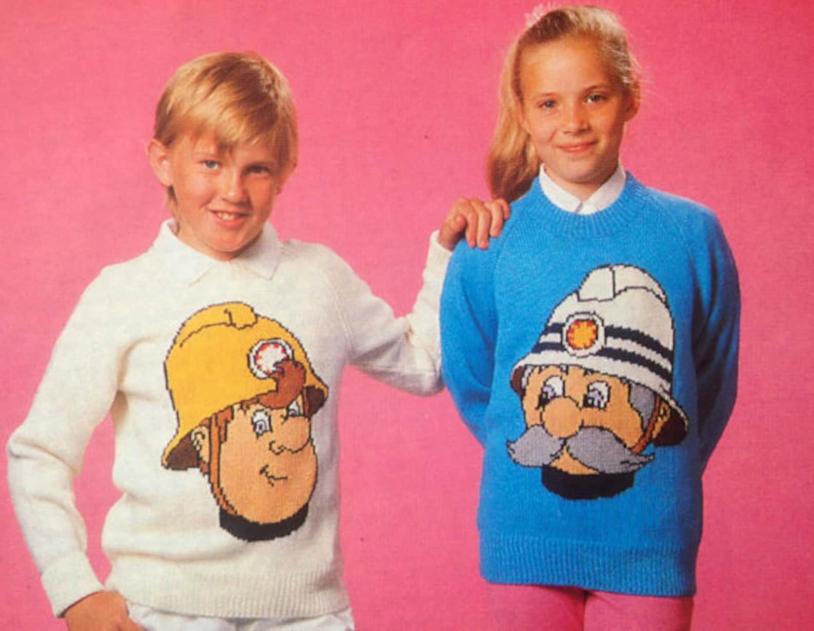 Vintage Pattern Fireman Sam Jumpers Adults and Childrens Knitting ...