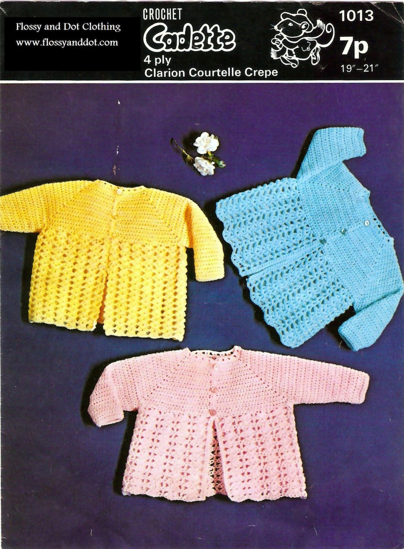 Vintage Pattern Crochet Baby Matinee Coats PDF Download - Etsy