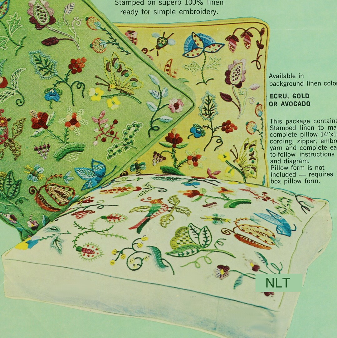 AMERICAN CREWEL Crewel Embroidery Kit Jacobean Birds Cottage Core - Etsy