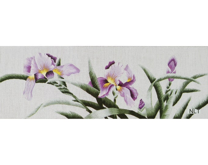 Vintage Crewel Embroidery Kit Elsa Williams Iris Mid Century Floral NO ...