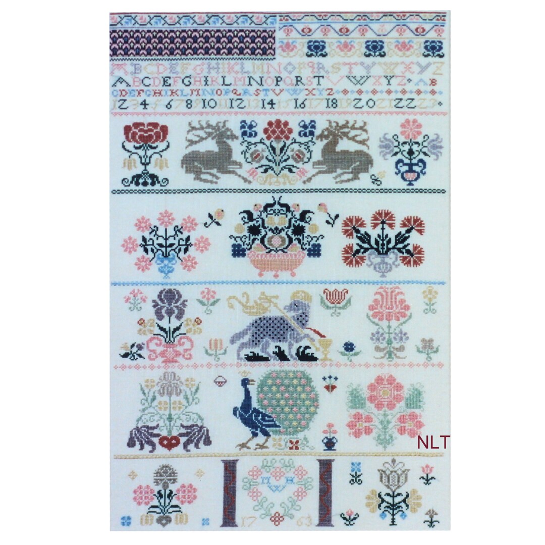 The Scarlet Letter THE SIBMACHER SAMPLER 1763 Counted Cross Stitch Kit ...