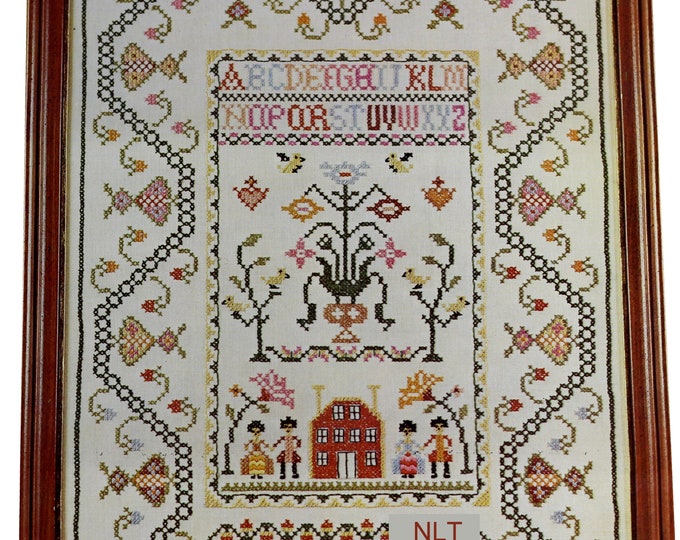 FRIENDSHIP SAMPLER Vintage Stamped Cross Stitch Kit Colonial Museum ...