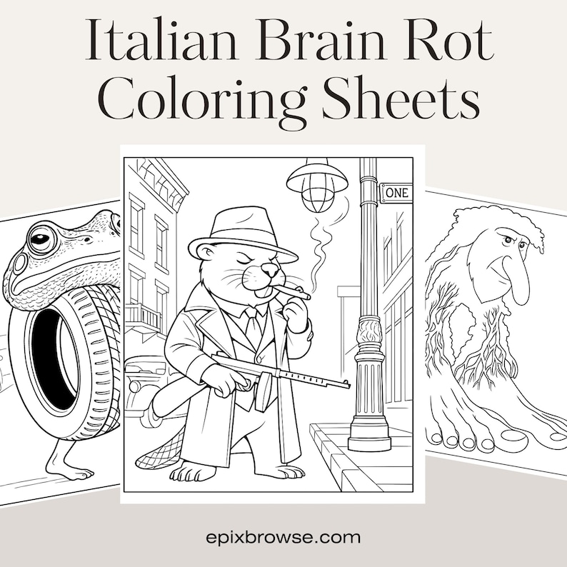 Italian Brain Rot Coloring Sheets - Ballerina Capuccina - Tralalero ...