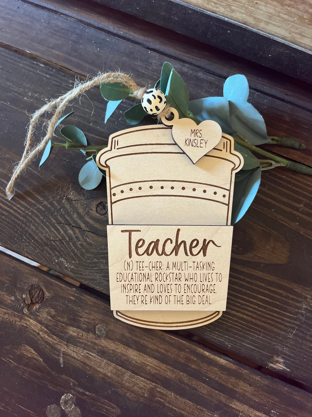 Teacher Gift Card Holder || Custom Gift || Teacher Christmas Gift ...