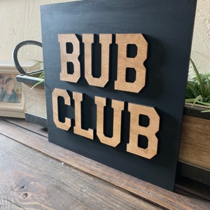 Bub Club Square 3D Wooden Sign || Boys Room Decor || Baby Shower Gift ...