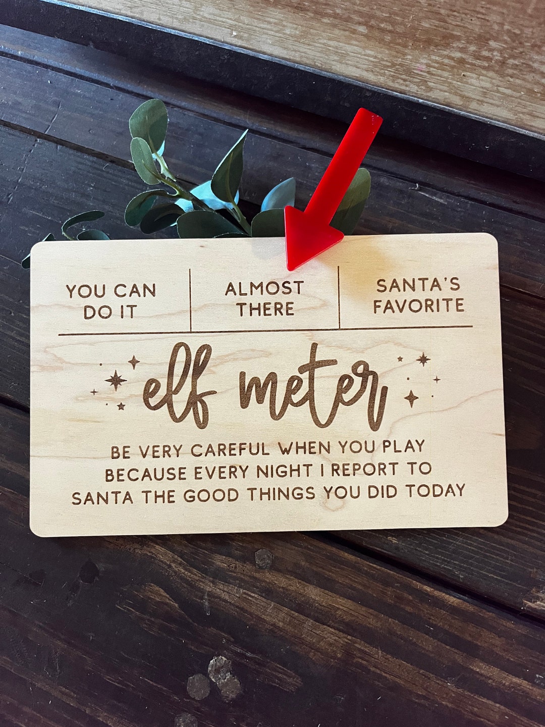 Elf Meter Wooden Sign || Engraved Christmas Sign|| Magic Elf|| Elf ...