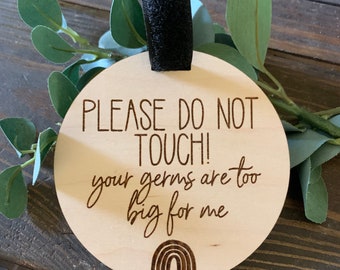Please Do Not Touch Engraved Wooden Sign Baby Shower Gift - Etsy