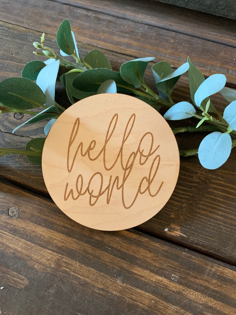 Cursive Baby Milestone Wooden Cards Baby Name Announcement - Etsy