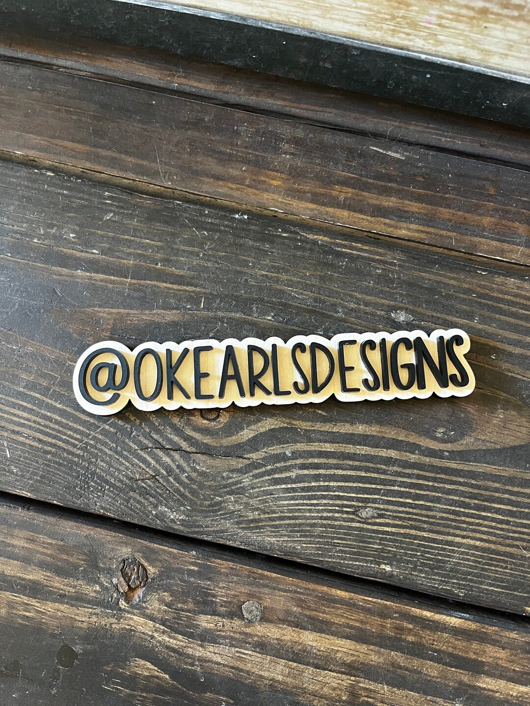 3D Social Media Handle Nameplate|| Personalized Marketing Sign ...