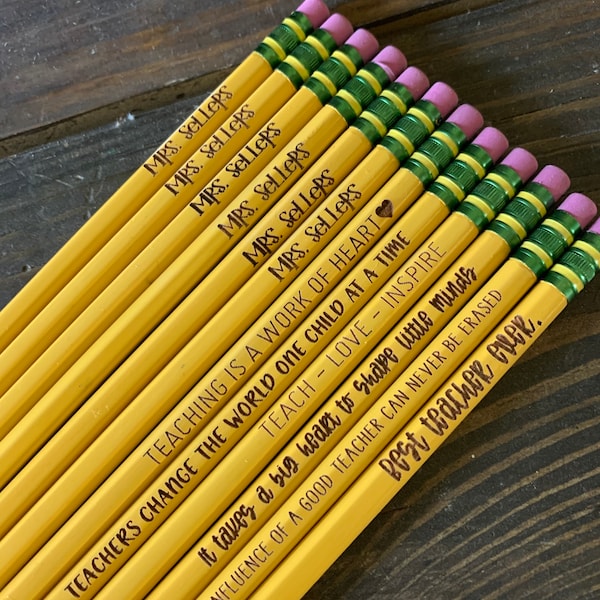 Motivational Pencils - Etsy