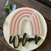 Round 3D Rainbow Welcome Wooden Sign Baby Name Announcement - Etsy