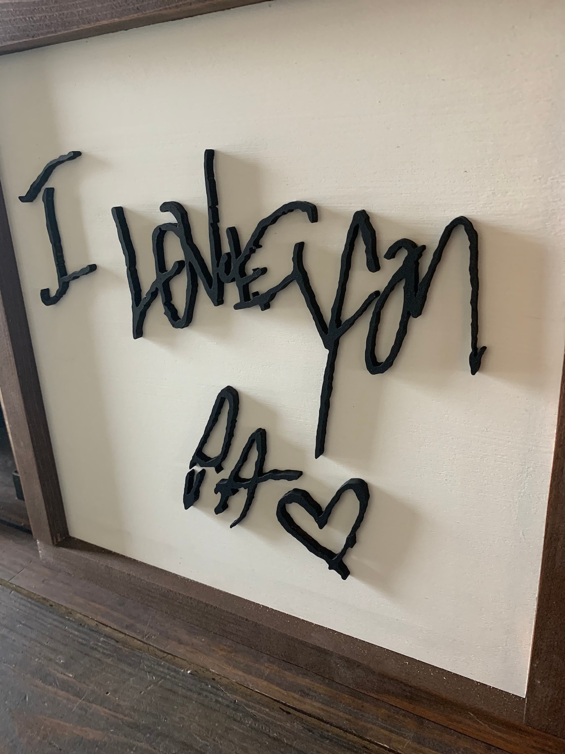 3D Custom Handwritten Wooden Sign Personal Handwriting Wood | Etsy