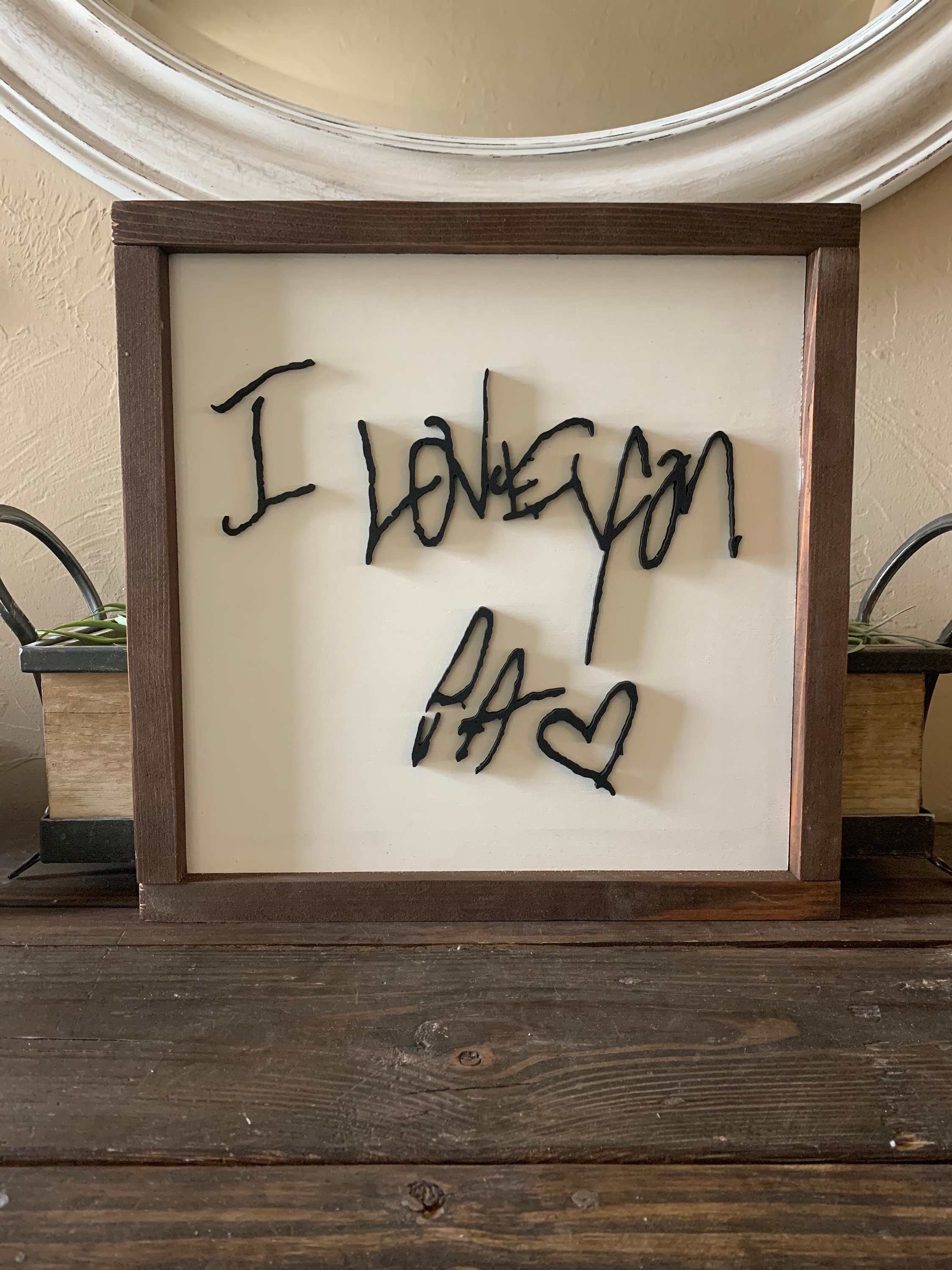 3D Custom Handwritten Wooden Sign Personal Handwriting Wood | Etsy