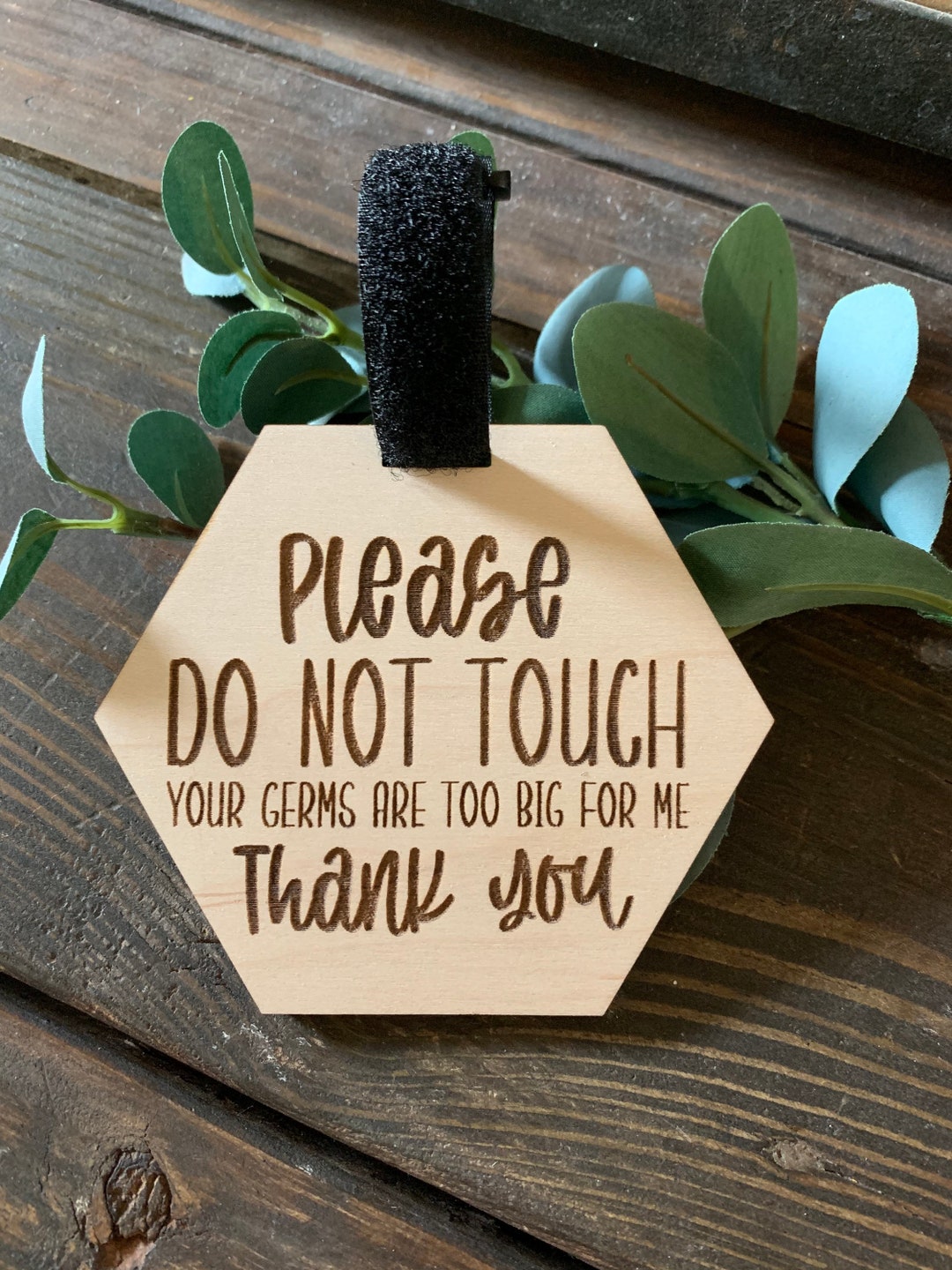 Hexagon Please Do Not Touch Engraved Wooden Sign || Baby Shower Gift ...