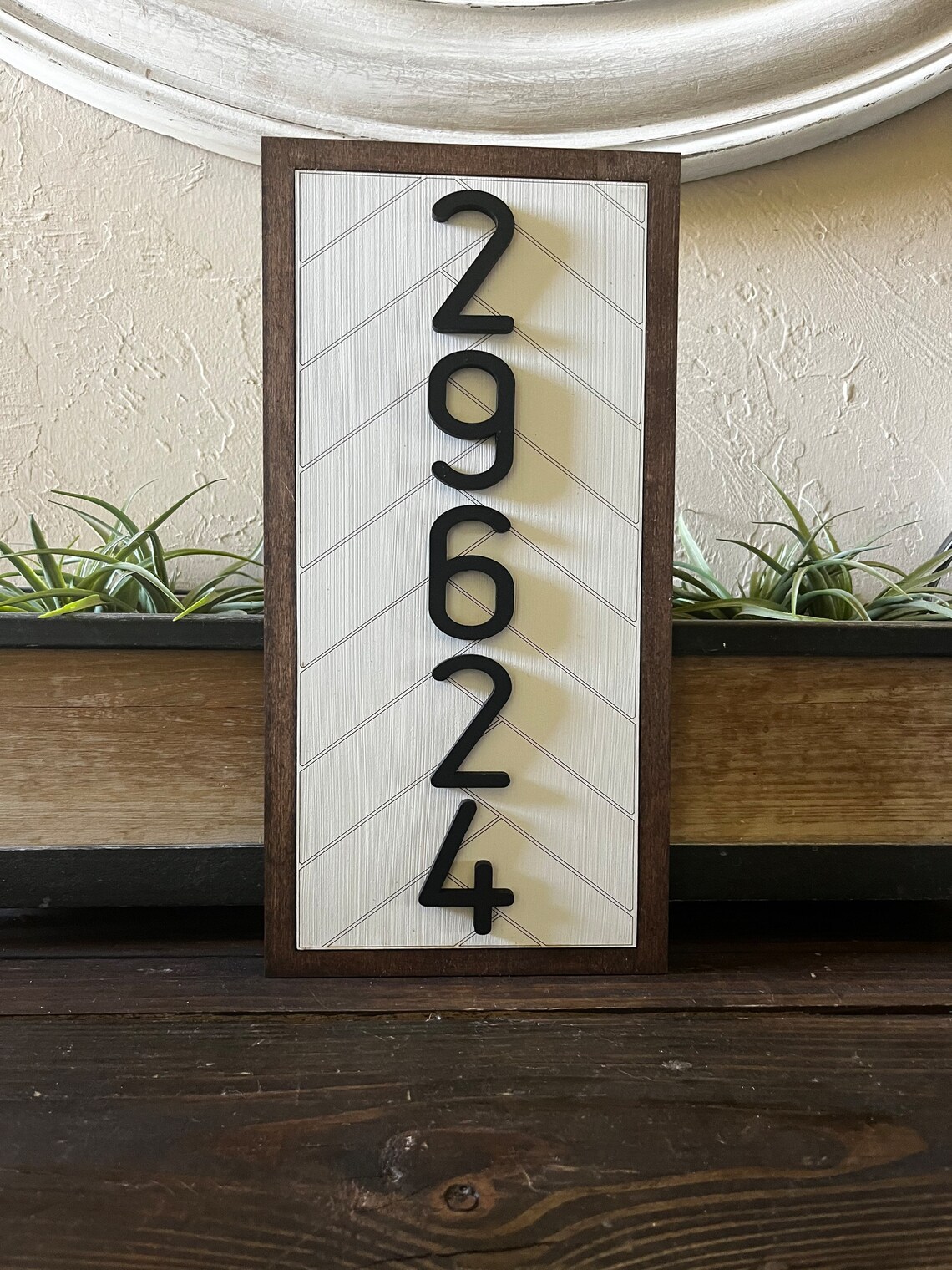 Herringbone Address Wooden Sign || Front Porch Wood Sign || Farmhouse ...