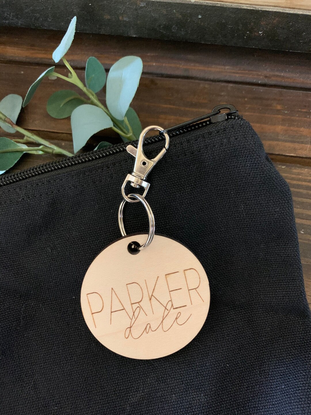 Engraved Baby Name Wooden Bag Tag || Diaper Bag Tag || Custom Baby ...