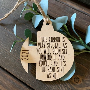 Engraved Child’s Height Ribbon Wooden Ornament || Custom Gift ...