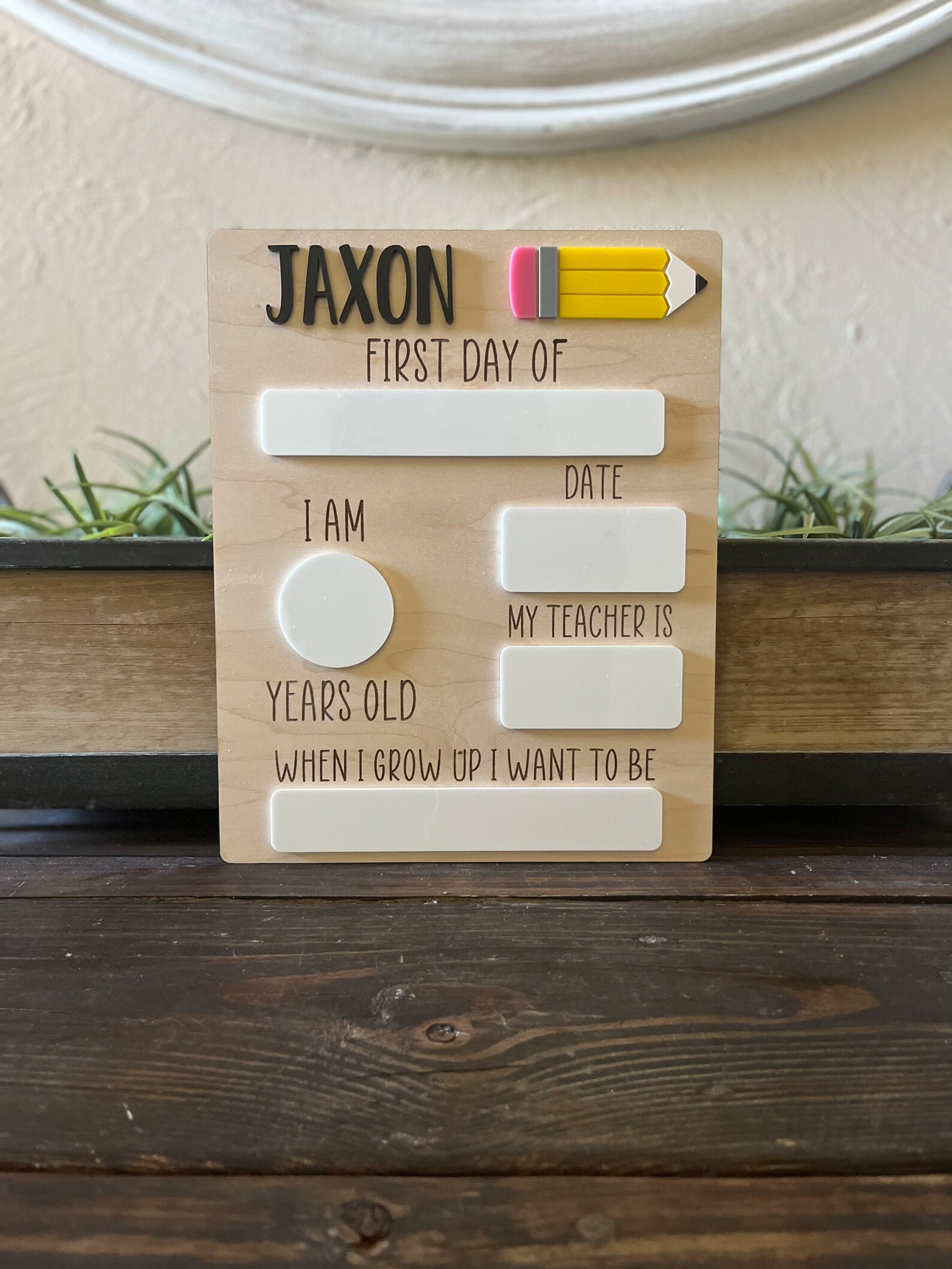 First Day of School Wooden Sign Personalized Sign for First - Etsy