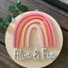 Round 3D Rainbow Welcome Wooden Sign Baby Name Announcement - Etsy
