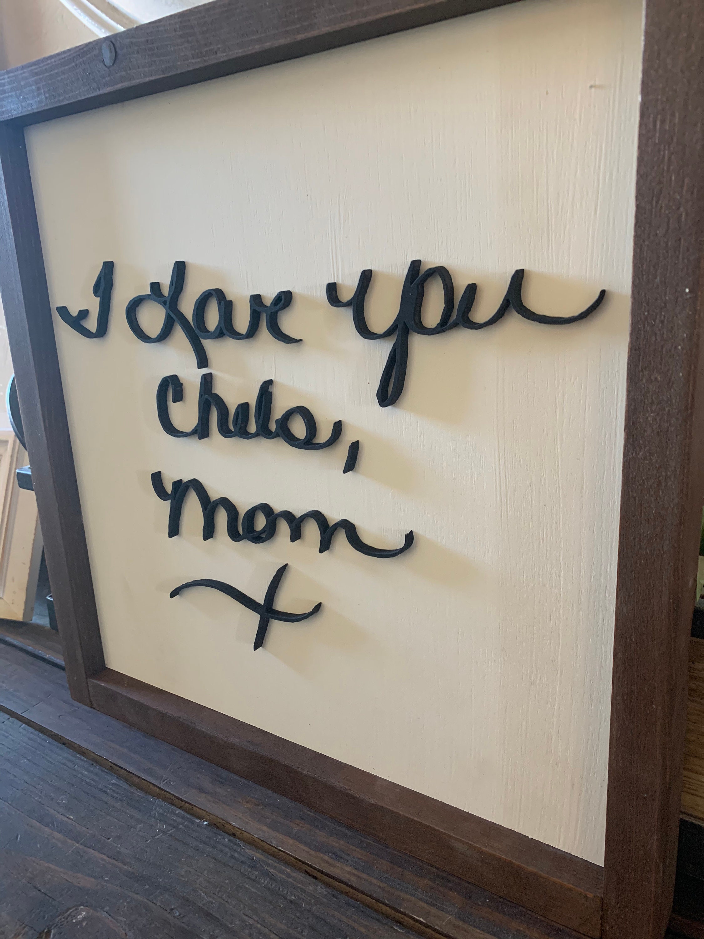 3D Custom Handwritten Wooden Sign Personal Handwriting Wood | Etsy