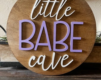 LARGE Little Man Cave Round 3D Wooden Sign Boys Room Decor | Etsy