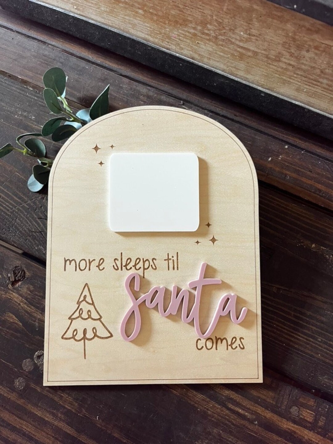 Santa Countdown Wooden Sign || Dry Erase Sign|| Custom Dry Erase Sign ...