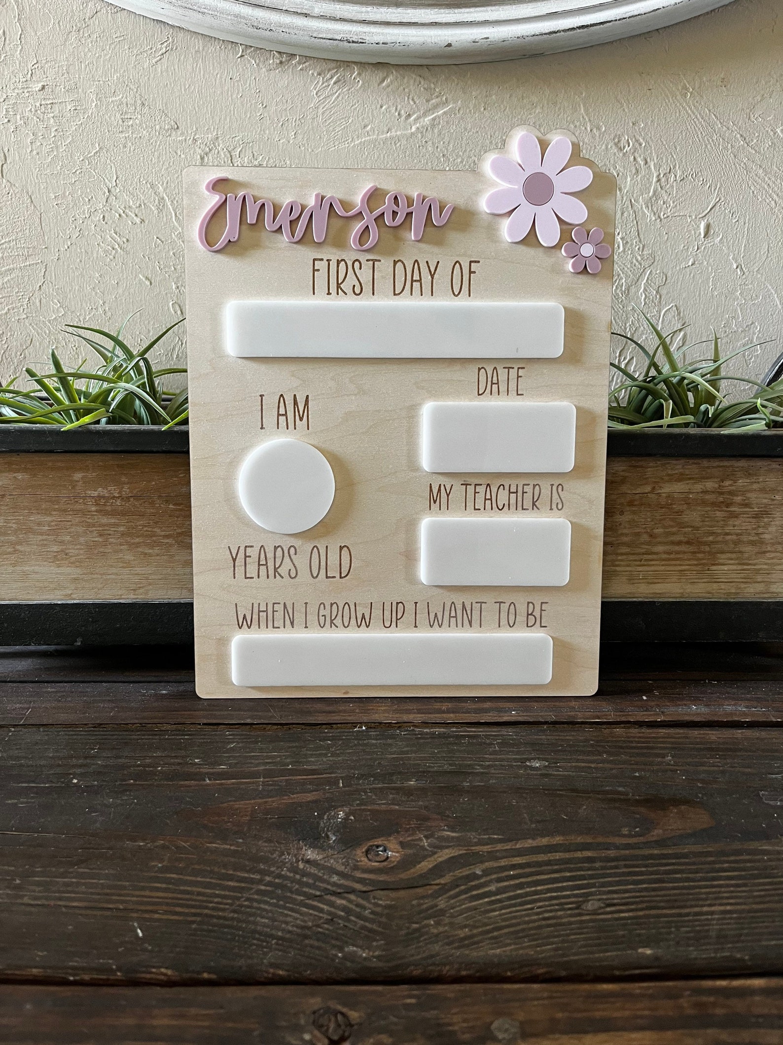 First Day of School Wooden Sign Personalized Sign for First - Etsy