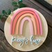 Round 3D Rainbow Welcome Wooden Sign Baby Name Announcement - Etsy