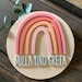 Round 3D Rainbow Welcome Wooden Sign Baby Name Announcement - Etsy