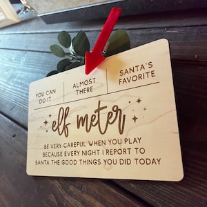 Elf Meter Wooden Sign || Engraved Christmas Sign|| Magic Elf|| Elf ...