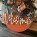 Round 3D Fall Welcome Wooden Sign Front Porch Wood Sign Farmhouse Door ...