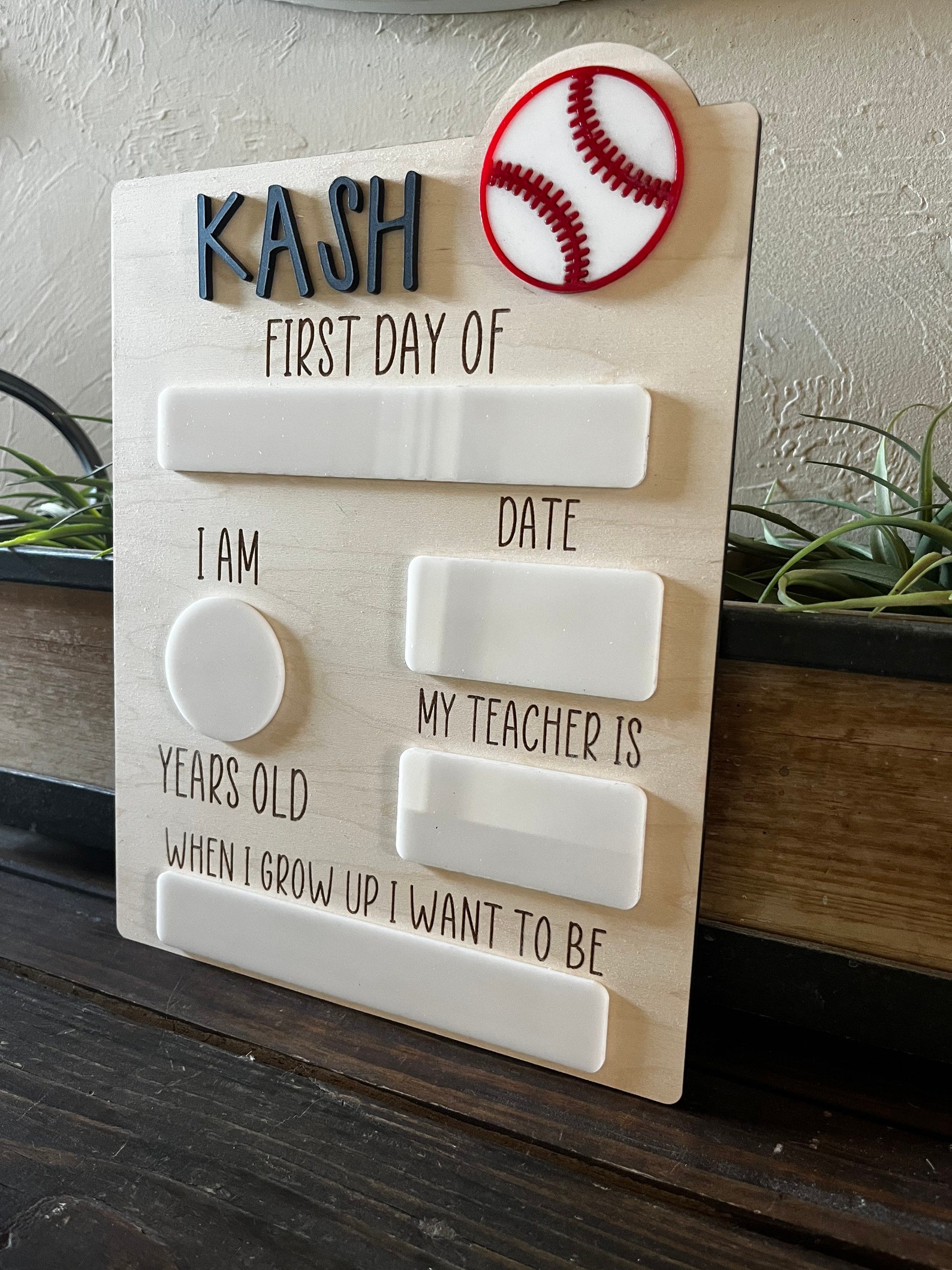 First Day of School Wooden Sign Personalized Sign for First - Etsy