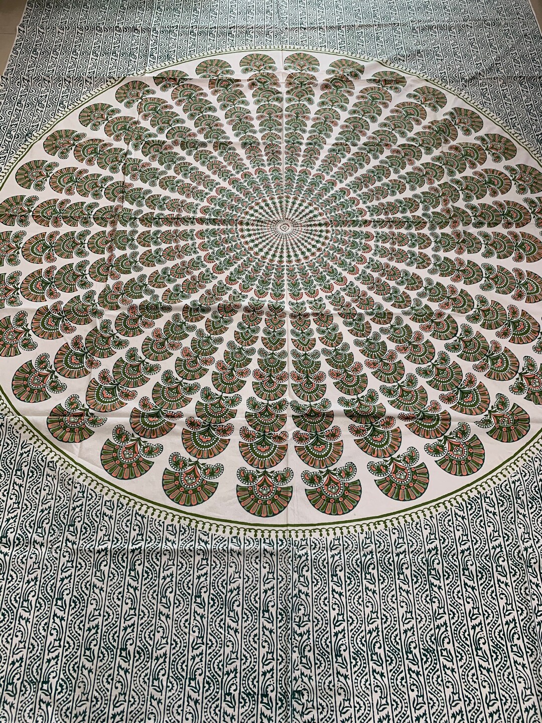 Indian Hand Block Print Bed Sheet/double Cotton Bed Sheet/floral Bed ...