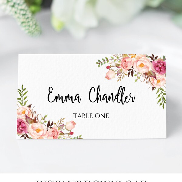 Floral Place Cards - Etsy