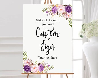 Editable Custom Sign Template DIY Printable Unlimited Signs - Etsy