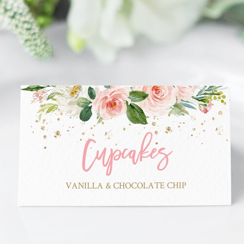 Pink and Black Food Labels Instant Download Buffet Labels - Etsy