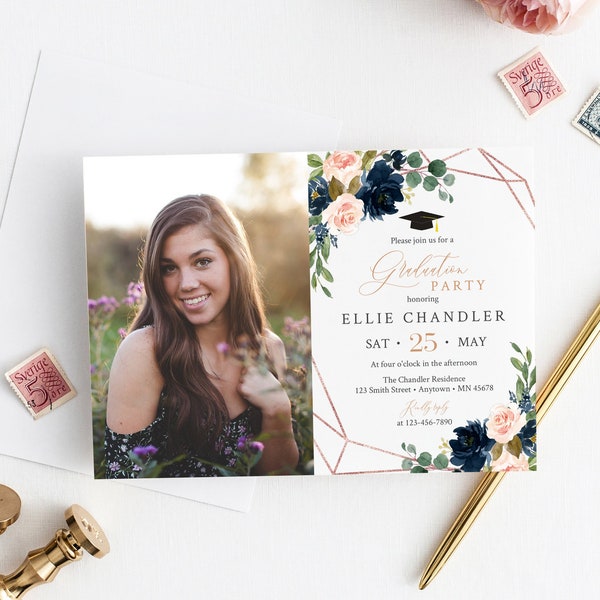 Graduation Party Photo Invitation - Etsy
