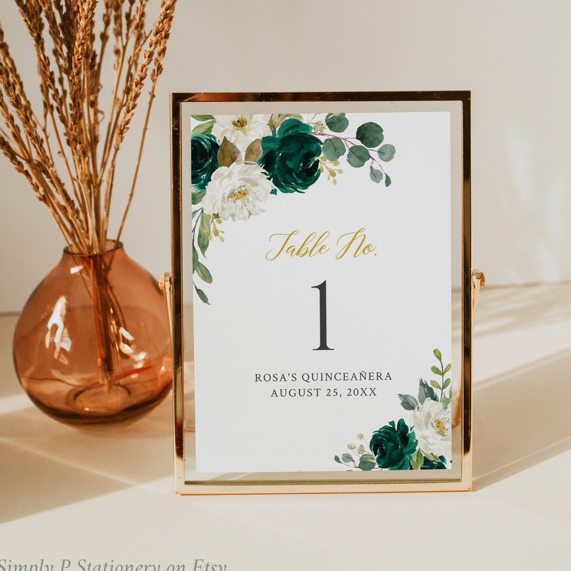 Green Table Number - Etsy
