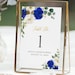 Quinceanera Table Numbers, Royal Blue Gold Quince Table Number Template ...
