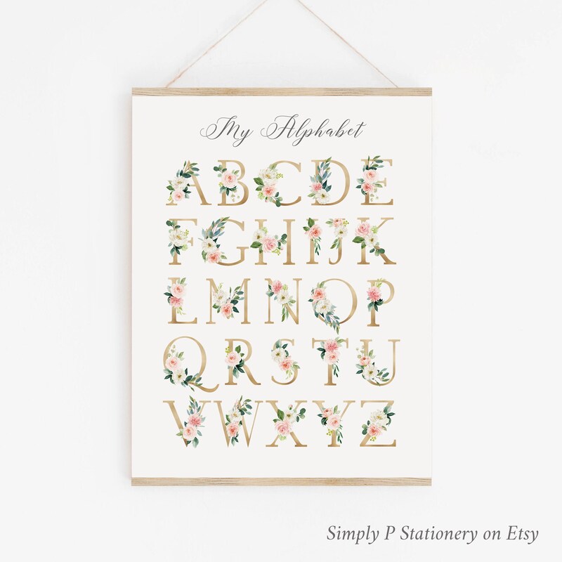 Floral Alphabet - Etsy