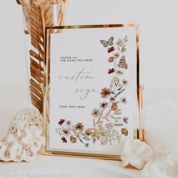 Pressed Flower Signs - Etsy