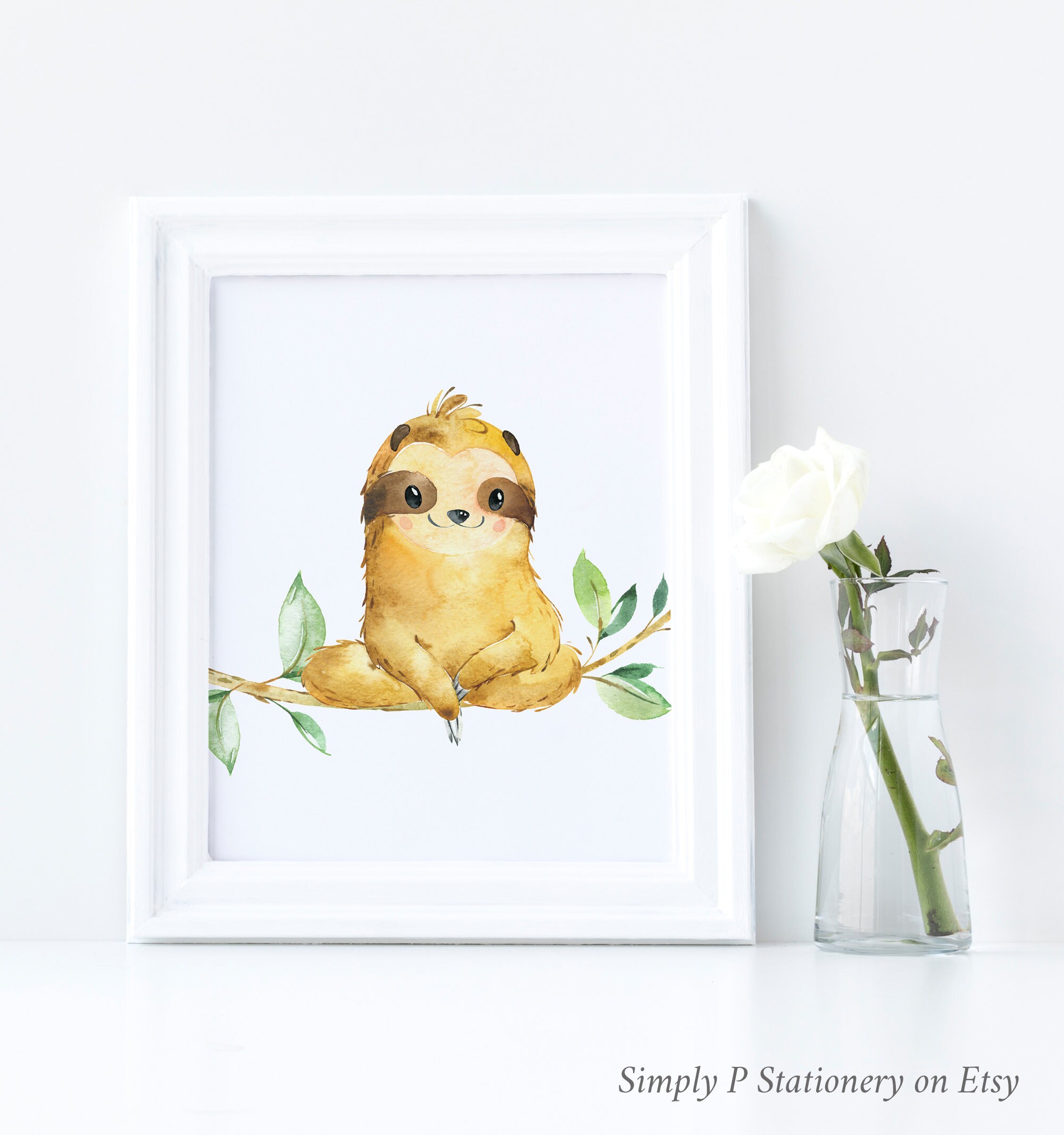 Printable Sloth Nursery Art Sloths Nursery Decor Sloth | Etsy