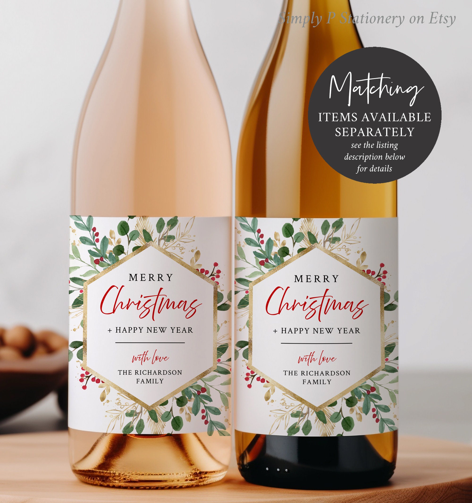 Printable Round Christmas Gift Tag Template, Christmas Label, Editable ...