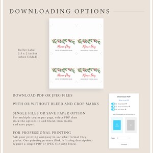 Editable Christmas Buffet Label Template Printable Food Tent Card ...