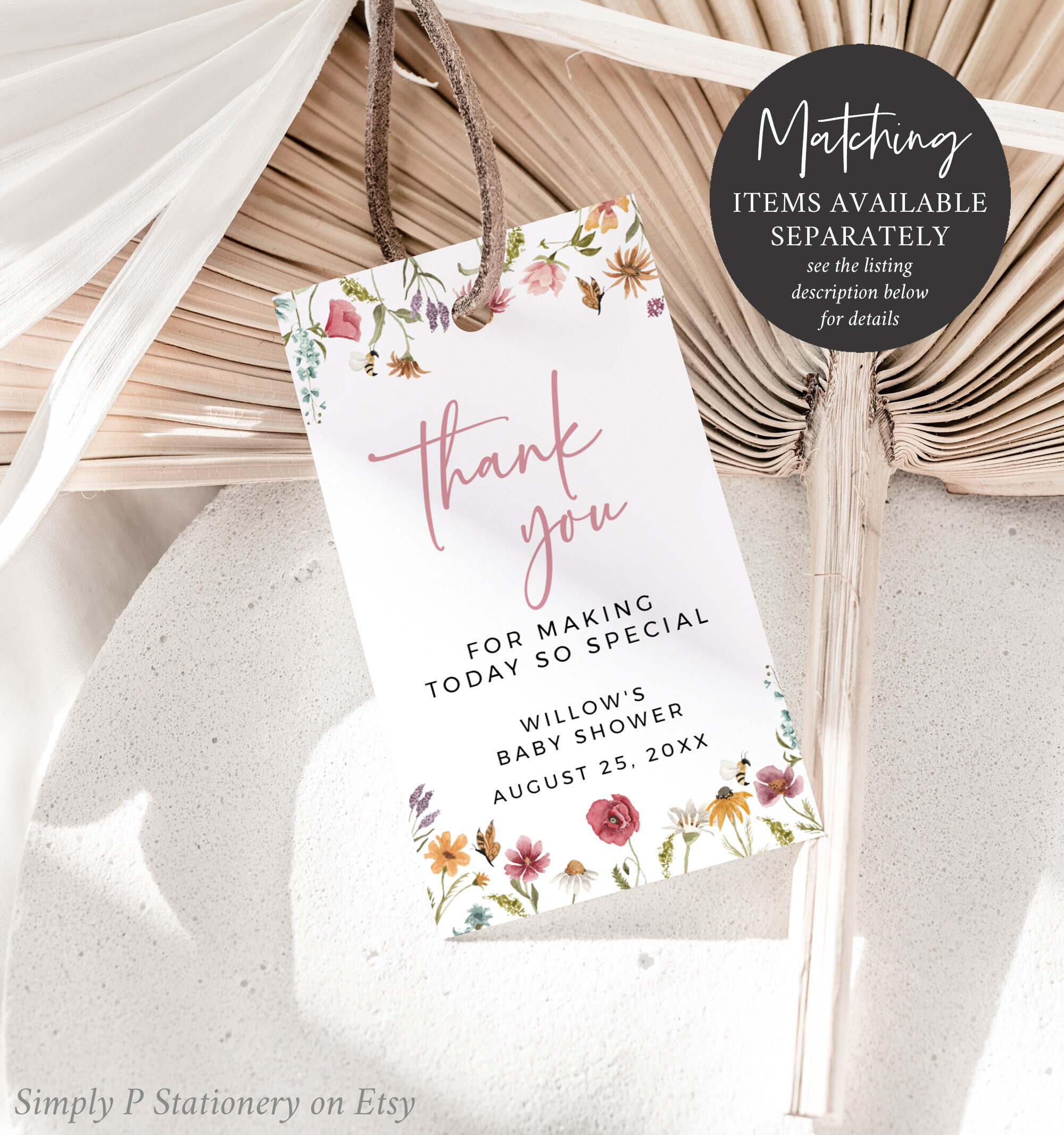 Wildflower Banner, Wildflower Bunting, Girl Baby Shower Decor, Meadow ...