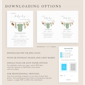 Boy Baby Clothes Baby Shower Invitation Template, Clothes Line Baby ...
