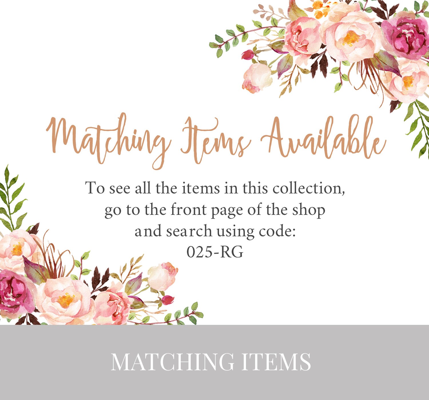 Rose Gold Floral Editable Tag Blush Boho Favor Tag Template | Etsy