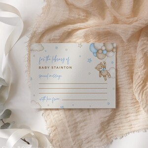 Teddy Bear Bookplate Bear Baby Shower Bookplate Boy, Printable Book ...