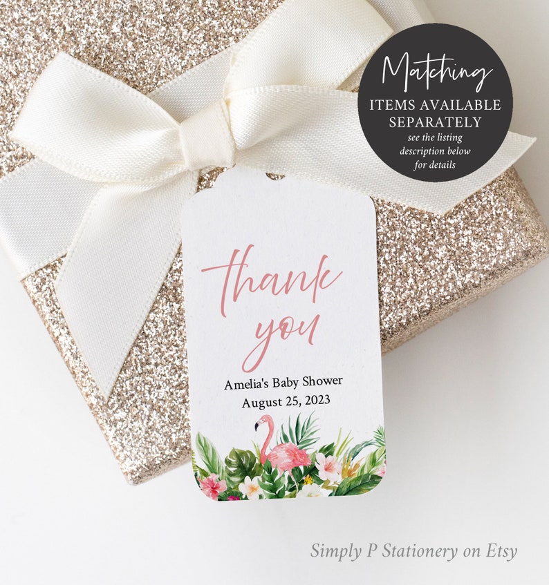 Flamingo Editable Buffet Labels Pink Green Tropical Buffet | Etsy